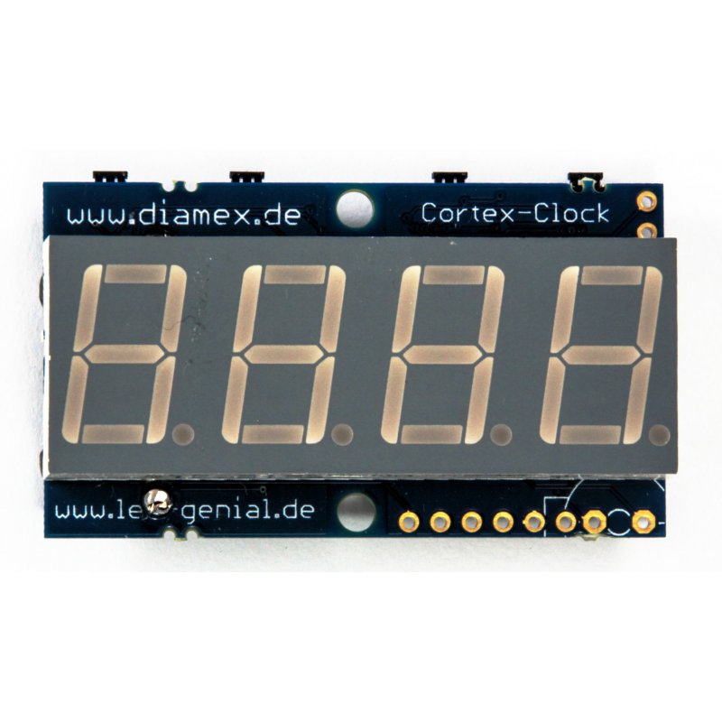 Basic-Cortex-Clock, Uhr-Modul mit 7-Segment-Anzeige, LED-Basic progra